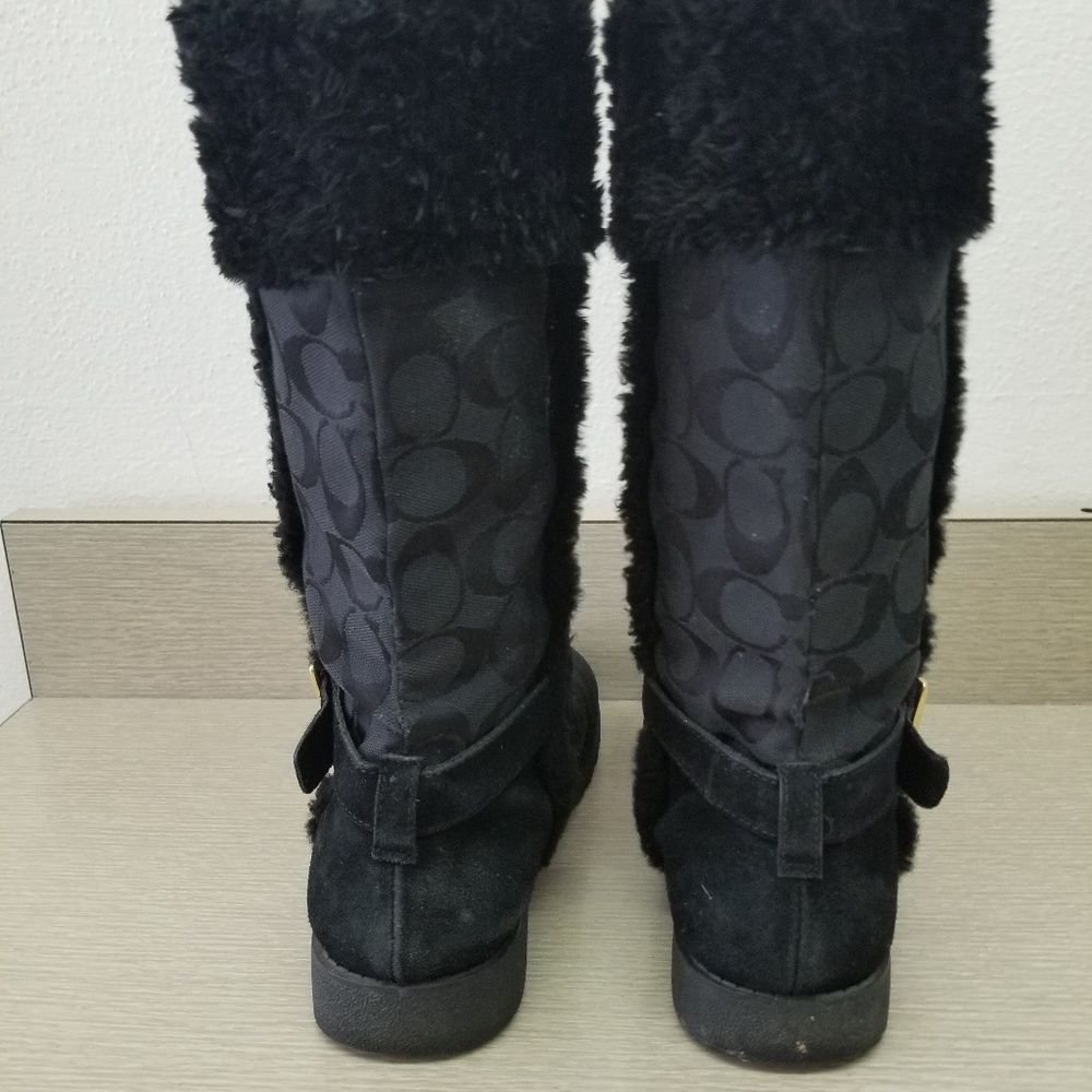 Coach Womans Deann Suede Signature Boots - Gem